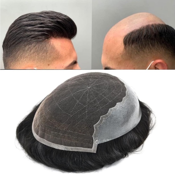 Grooming | Mens Hair System Transparent French Lace Mens Toupee 6 9 1b ...